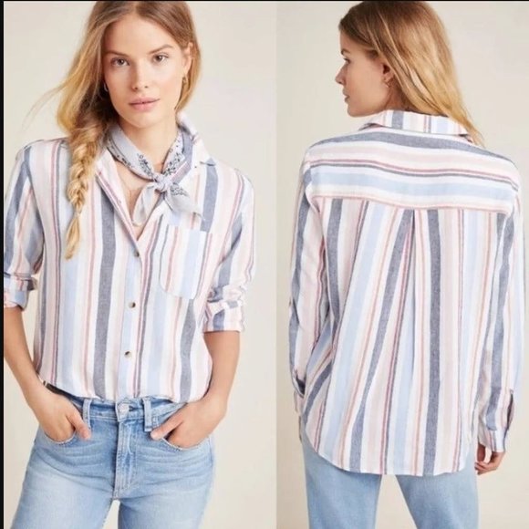 Anthropologie | Tops | Anthropologie Maeve Button Down Shirt | Poshmark